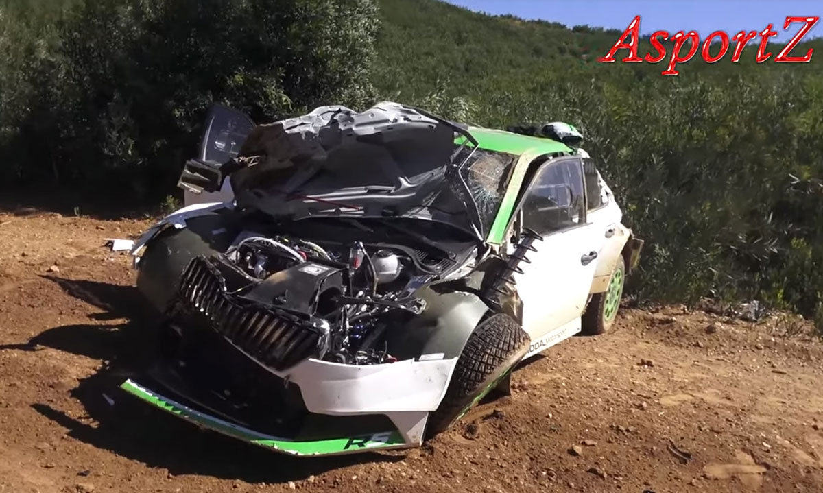 VIDEO: Test Jan Kopecky - Skoda Fabia R5 EVO - Crash » rallypl.com